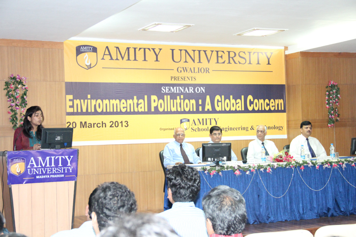 Amity University Madhya Pradesh organised a Seminar on "Environmental ...