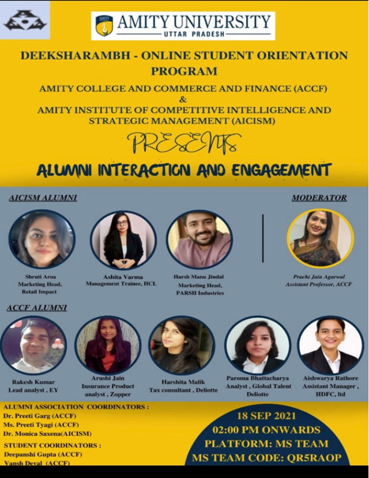 AMITY COLLEGE OF COMMERCE AND FINANCE